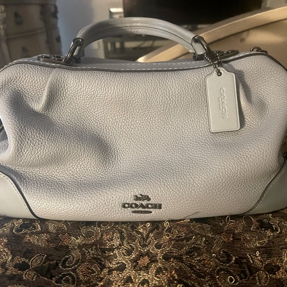 Coach | Bags | Pale Blue Pebblestone Leather Coach Bag | Poshmark